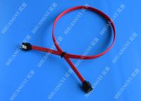 China SATA III 6.0 Gbps 7 Pin Female to Female Data Cable with Locking Latch 1M for sale