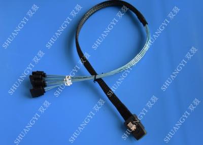China SFF 8087 to 4 SATA SAS Cable Pinout 2 Mini SAS 4i to 7Pin SATA HDD Storage for sale