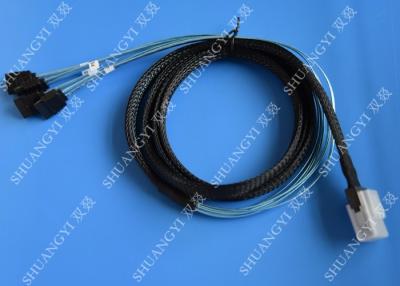 China SFF 8087 to 4 SATA SAS Fan Out Cable 1.5m Internal 6Gbps Mini SAS to SATA Breakout for sale