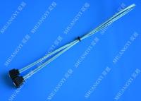 China Blue Slim Down Angle 7 Pin SATA Data Cable Female to Female With Locking Latch for sale