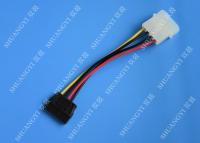 China Molex 4 Pin to 15 Pin SATA Hard Drive Power Cable Female to Male 500mm for sale