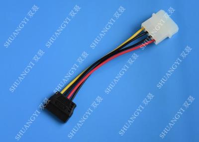 China Molex 4 Pin to 15 Pin SATA Hard Drive Power Cable Female to Male 500mm for sale
