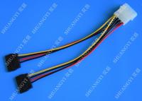 China 4 Pin Molex to Dual SATA Power Y Cable Adapter 6 inch 18 AWG for SSD HDD for sale