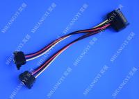China SATA III 6 Gbps SSD Hard Drive Cable 18 inch SATA to Dual SATA Power Adapter for sale