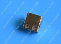 China Female Straight Pin USB Charging Connector 1.5A 125VAC 30 MΩ Contact Resistance for sale