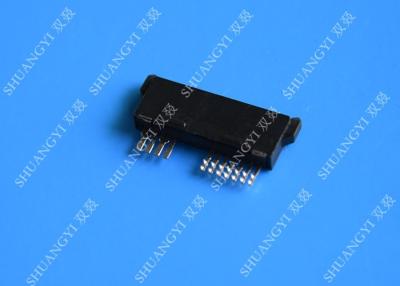China Female 13 Pin Black SATA Data Connector , 1.0A Vertical Mini SATA PCB Connector for sale