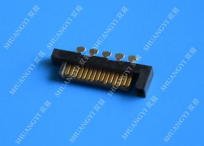 China Wire To Board 15 Pin SATA Data Connector , Computer Solder SATA Crimp Connector for sale