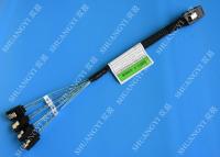 China 30 AWG Mini SAS SFF 8087 to SATA Breakout Cable 0.5m with Latch for sale