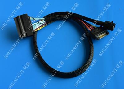 China Mini SAS SFF 8643 to U.2 SFF 8639 Cable 0.5m with 15 Pin SATA Power for Workstations Servers for sale