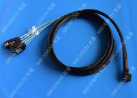 China Internal HD Mini SAS SFF-8643 to 4 SATA Forward Breakout Cable 1M 12Gbps for sale