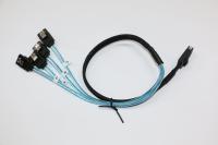 China Mini SAS SFF-8087 36 Pin to 4x7 Pin SATA Cable 1m Side Band Signal 6Gbps for sale