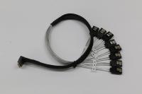 China SFF-8654 8X90° to 8 Port SATA 7P Cable 500mm for Server Storage Expansion for sale