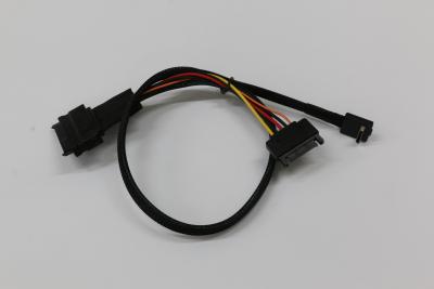China Oculink SAS SFF-8611 to SFF-8639 SATA 15P Cable 500mm 32AWG High Speed for sale