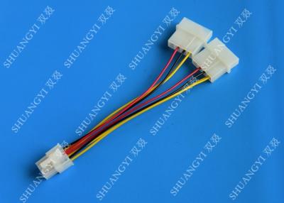 China 6 Pin PCIe to 2x Molex Power Cable 6 Inches Dual 4Pin LP4 18AWG 270W for sale