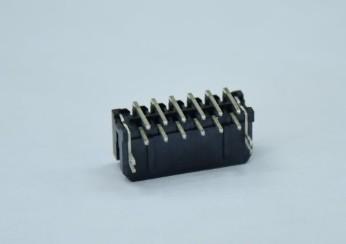 China Side-Inserted Double Row Header Tinned 100u'' Pin Connector for High Density PCB for sale