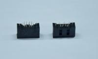 China SATA 7 Pin Male DIP 180 Degree 30u Gold Plated Wire to Board Connector for sale