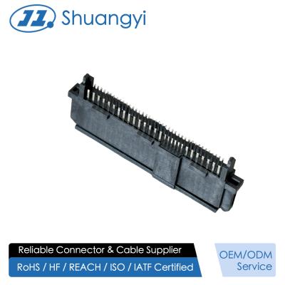 China SAS 68Pin Female 180° Wire to Board Connector 0.8mm Pitch 30u Gold Plated for Server Storage for sale