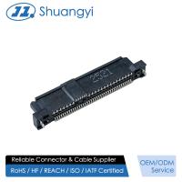 China SAS 68-Pin SMT Female Connector 30U Gold Terminal PCB Connector for Server Data Transmission for sale