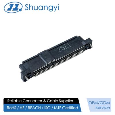 China SAS 68-Pin SMT Female Connector 30U Gold Terminal PCB Connector for Server Data Transmission for sale