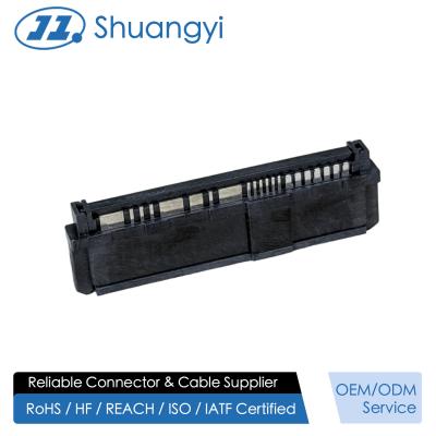 China SAS 68-Pin Female Connector Solder Type Gold-Plated PCIe 5.0 1.5A 40VAC for sale