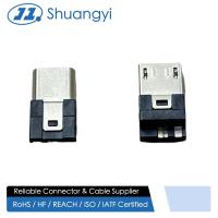 China Micro USB 5 Pin Male Connector Wire End Gold Plated 1A 5V for Cable Harness for sale