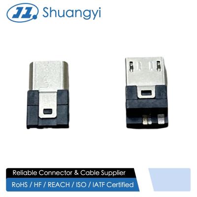China Micro USB 5 Pin Male Connector Wire End Gold Plated 1A 5V for Cable Harness for sale
