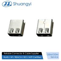 China USB 2.0 AM Male Connector Three-Piece Front Shell Assembly SPCC Steel 0.30mm Nickel Plating for Custom Power Transmission for sale