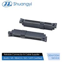 China SAS 29P Female Connector SMT Gold Plated 30U PCB Mount High Speed Signal Power RoHS for sale
