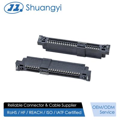 China SAS 29P Female Connector SMT Gold Plated 30U PCB Mount High Speed Signal Power RoHS for sale