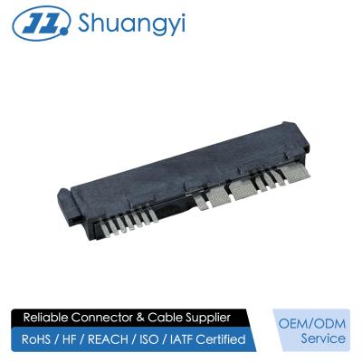 China SAS 29P Female Cable Connector 1.27mm Pitch 15U Gold Plating Solder Type with Positioning Peg for Server Storage for sale