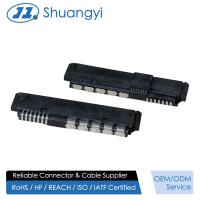 China SAS 29P 1.27mm Pitch Right-Angle Solder Female Connector with Positioning Peg, 15U Gold Plating for Server PCB for sale