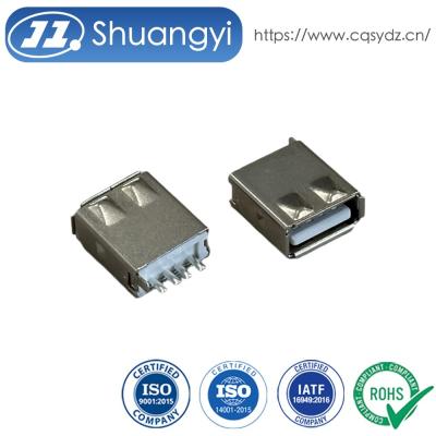 China USB A Female 180 Degree Wire Solder Connector Gold Flash 1.5A 250V for sale