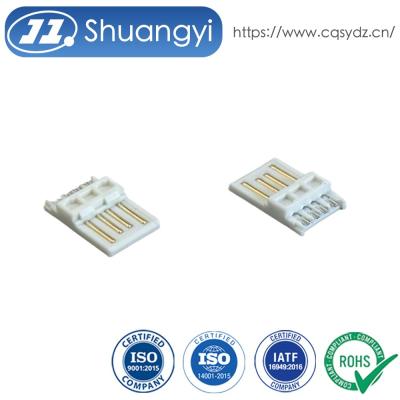 China USB 2.0 AM Male Wire Solder Connector 5U Gold-Plated Terminal 1.5A 250VAC for Cable Assembly for sale