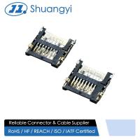 China TF Card Connector 1.5H Old Version Push-Push Micro Memory Slot, SMT PCB Electronic Connector for Mobile Devices & Embedded Systems for sale