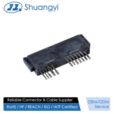 China SATA 13Pin 180° Solder Female Connector 1.27mm Pitch 1.5A 40VAC for Server Automotive for sale