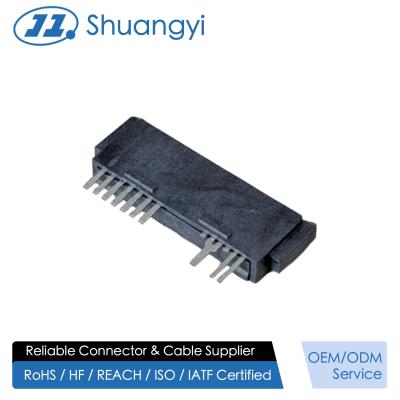 China SATA 13Pin 180° Wire Solder Female Connector 1.27mm Pitch for Server Automotive for sale