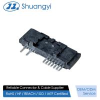 China SATA 13Pin 1.27mm Pitch Right Angle Wire Solder Female Connector with Latch for Server Storage for sale