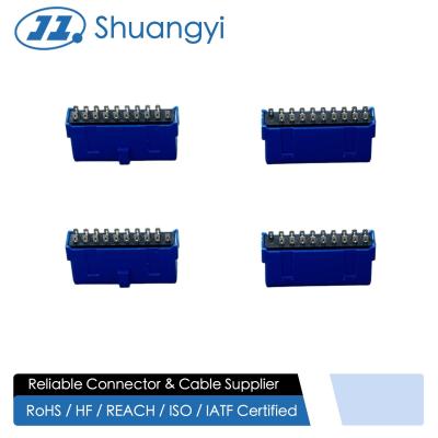 China IDC 20-Pin Dual-Row Fully-Shrouded Male Connector 2.00mm Pitch Gold Flash PCB Pin Header Terminal for sale