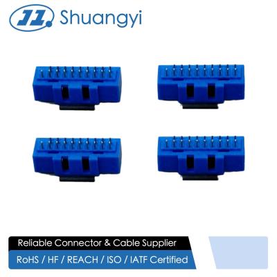 China 20-Pin IDC Dual-Row Enclosed Male Connector 2.54mm Pitch Pin-Header PCB Signal Connector for sale