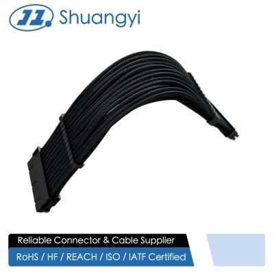China 24Pin ATX Power Cable Extension 16AWG Braided Wire Harness for Modular PSU Motherboard for sale