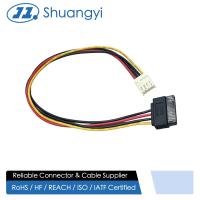 China SATA 15Pin Power to 4Pin PCB Wire Cable Connector 22AWG 30cm for HDD Fan LED for sale