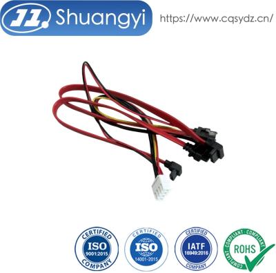 China Right Angle SATA Data & Power Cable Connector Harness – PCB Header to Dual Serial ATA Wire Cable Assembly for sale