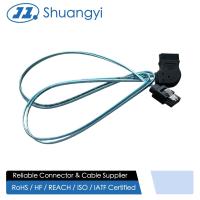 China Right Angle to Straight SATA 7Pin Data Cable Connector – Shielded Serial ATA Wire for HDD / SSD / Server Transmission for sale