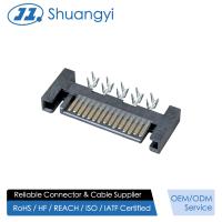China SATA 15P Male Connector Crimp Type 15µ Gold Plated LCP UL94 V0 for Server Automotive for sale