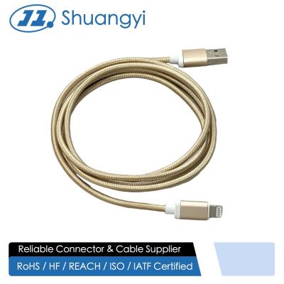 China USB to Lightning Charging Cable Connector, Braided Power Wire for Mobile Phone Power & Data for sale