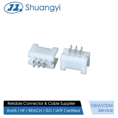 China 2.00mm Pitch Dual-Row Right-Angle Pin Header Connector 2x3P 6 Pin 3A 250V for PCB Signal for sale