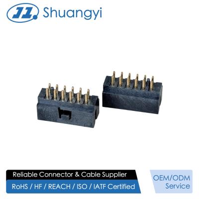China 2.00mm Pitch Dual-Row Pin Header Connector 2x6 Pins Vertical PCB Mount Gold Plated for Automotive Industrial for sale