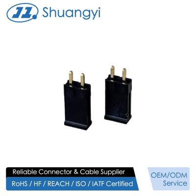 China 2.54mm Pitch 1x2 Single-Row Pin Header Connector, Through-Hole 8.5H, Gold-Plated 15µ for sale