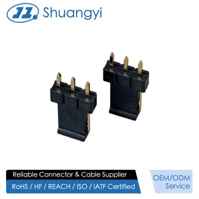 China 2.54mm Pitch 1x3 Single-Row Pin Header Connector Gold-Plated 3A PCB Through-Hole for sale