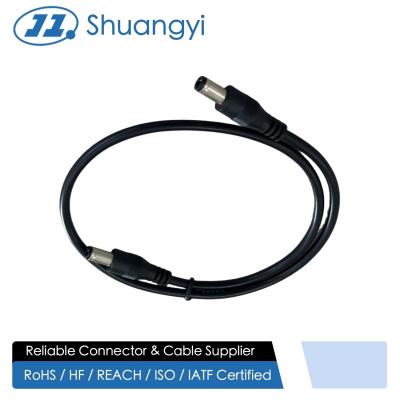 China DC Power Plug to Plug Cable 5.5mm Barrel Connector 2.1mm Pin 20-24 AWG for LED Adapter for sale
